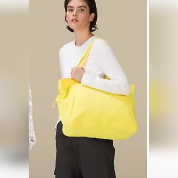 lululemon athletica | Bags | Nwt Lululemon Yellow Sidecinch Shopper Bag ...